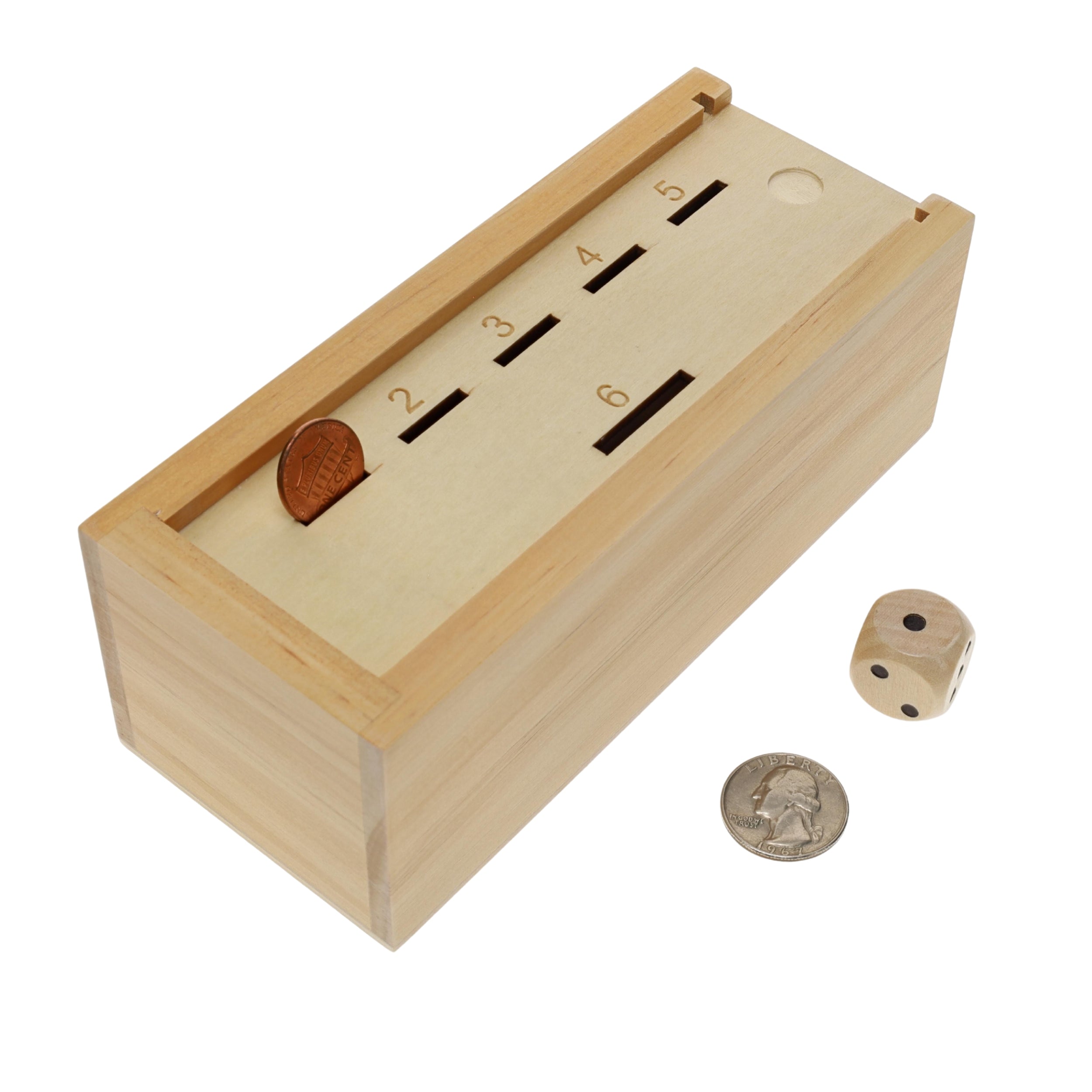 WE Games Wooden Super Six Penny Game - A Luck & Strategy Coin Game wit ...